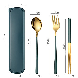 4 Piece Portable Collapsible Bowl Chopsticks Spoon Fork Set Portable Portable Camping Bowl Stainless Steel Flatware Set with Fork Spoon Chopsticks Set for Office School Travel Camping Picnic