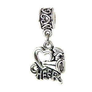 Dangle Love to Cheer Charm Bead for Bracelets