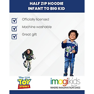 Disney Pixar Toy Story Buzz Lightyear Toddler Boys Half Zip Hoodie 4T