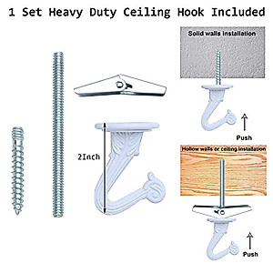 Bouqlife 43 Inches Macrame Plant Hanger Large for 12 inch Pot Extra Long No Tassel Cotton Rope Hanging Plant Holder with Ceiling Hook Bohemian Home Decor