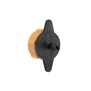 uxcell Pressure Compensating Dripper 0.5 GPH 2L/H Emitter for Garden Lawn Drip Irrigation with Barbed Hose Connector, Plastic Black Orange 15pcs