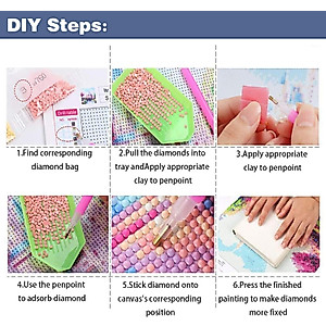 WisonDap Magical Moon Forest Diamond Art Kits for Adults,Moon Landscape Diamond Art Kits Full Drill Crystal Rhinestone Diamond Embroidery Craft Kits for Home Wall Decor Inch12X16