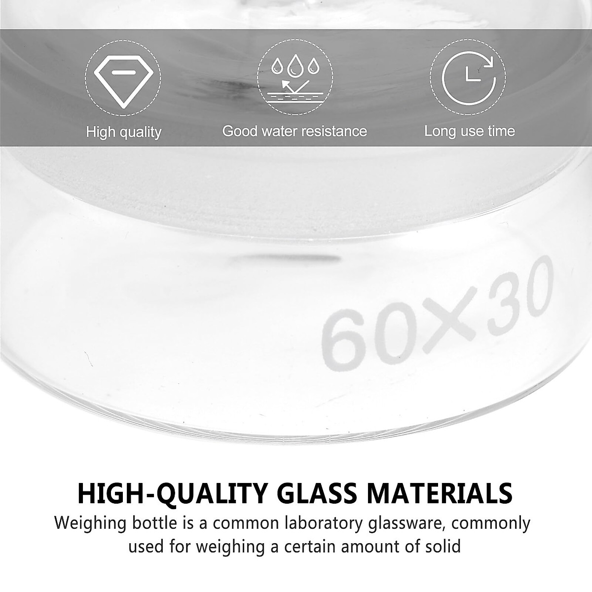 Hemobllo 1pc Weighing Bottle Pycnometer Bottle Chemistry Glass Bottle Specific Gravity Bottle Scientific Glass Beaker Pycnometer Flask Glass Measuring Bottle Glass Stopper Seal