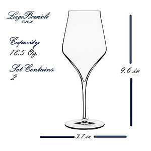 Luigi Bormioli Supremo Bordeaux Stemglasses (Set of 2), 18.5 oz, Clear