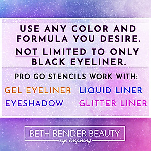 Beth Bender Beauty Pro Go Eyeliner Stencil | Cat Eyeliner Stencil | Made in USA | Cruelty Free & Vegan (Pro Go)