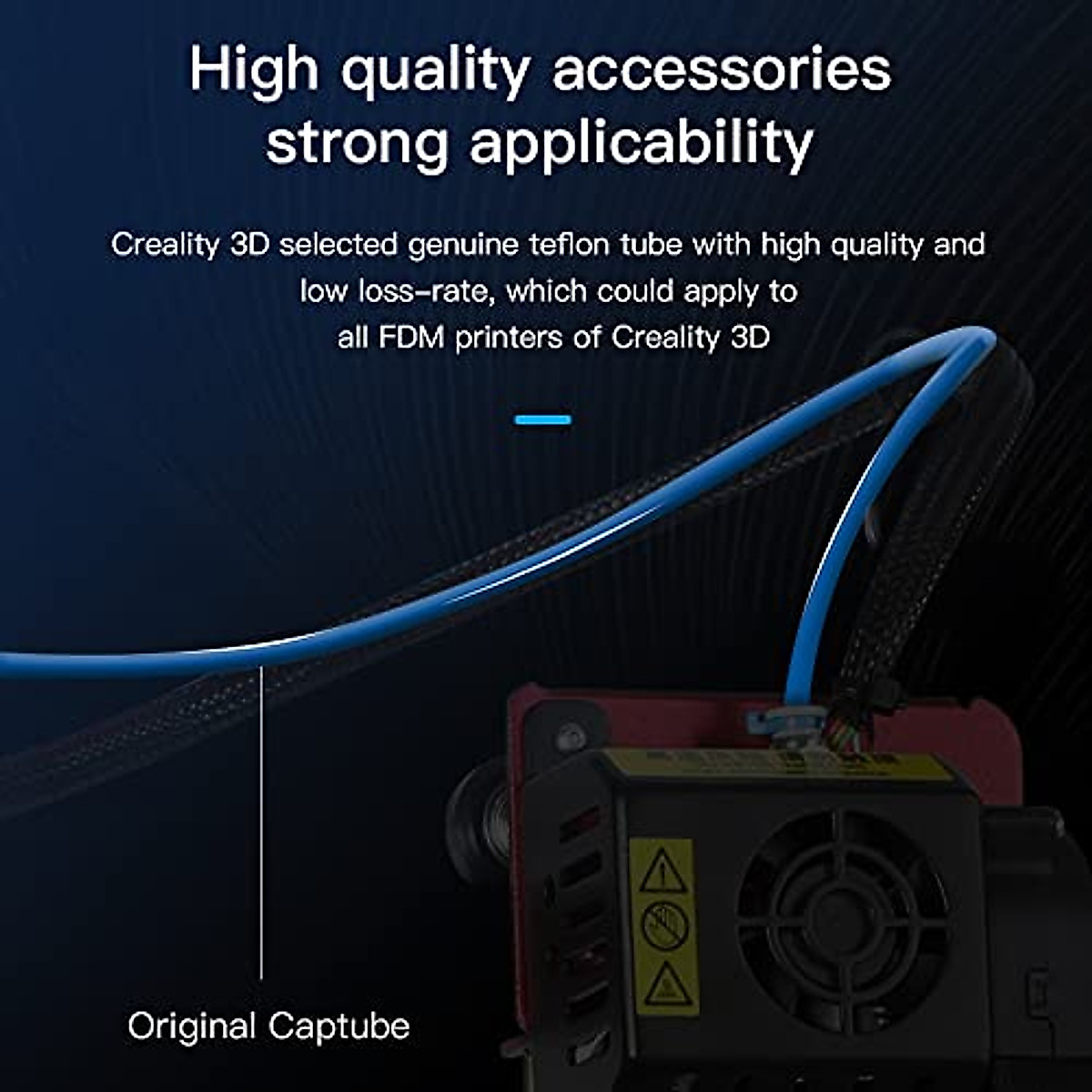 Creality Official 1 Meter Capricorn Teflon Tube PTFE Bowden Tubing 1.75mm Filament, Low Friction for Ender 3/3 Pro/3 V2 Ender 3 Neo/3 V2 Neo/3 Max Neo Ender 5/5 Pro Ender 5 S1 CR-10 CR-6 SE 3D Printer