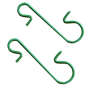 RuiLing 100pcs Metal S Hooks DIY Christmas Tree Decoration Pendants Ornaments Hanging Hooks Multi-Function S-Shaped Hook Hanger Green
