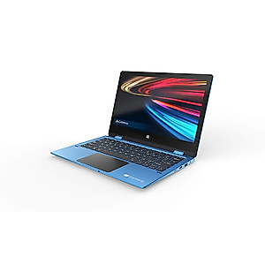 Gateway 11.6" 2-in-1 Touchscreen Laptop Computer, Blue, Intel Celeron N4020 Up to 2.8GHz, 4GB DDR4 RAM, 64GB eMMC, Windows 10 S, Office 365 Personal 1-Year, BROAGE 64GB Flash Stylus,GWTC116
