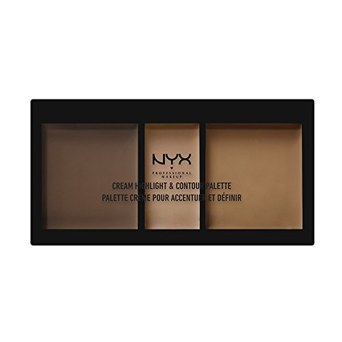 NYX PROFESSIONAL MAKEUP Cream Highlight & Contour Palette, Deep, 0.38 Ounce (CHCP03)