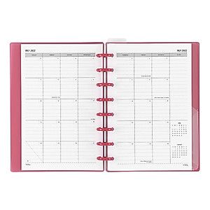 TUL™ Discbound Weekly/Monthly Student Planner, Junior Size, Pink, July 2022 To June 2023, TULSTDPLNR
