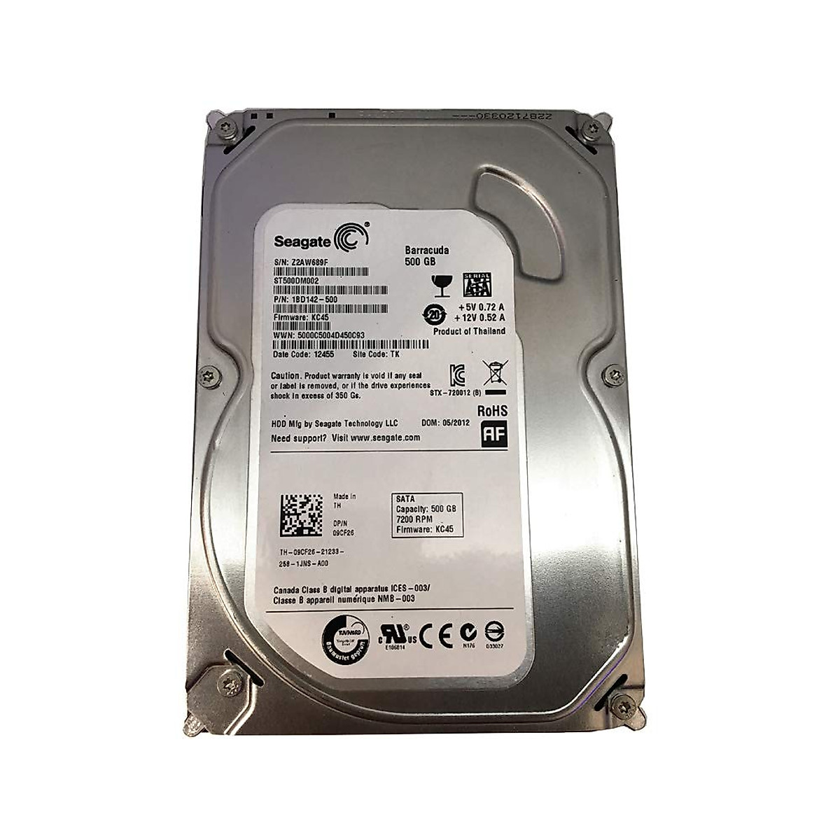 Seagate Barracuda ESA-3502 Internal Hard Drive 3.5 Inches - 500 GB (ST500DM002) + Silicone HDD 3.5 Inch Protective Cover - White