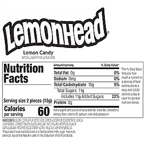 SweetGourmet Original LemonHead Candy Wrapped Bulk | 1 Pound