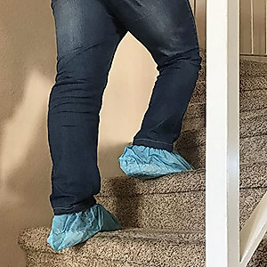 Cleaing Disposable Shoe Covers XL Non Slip 50 Pairs (Pack of 100) for Indoors Fit Shoe Sizes to Men's 14, Boot Sizes 13