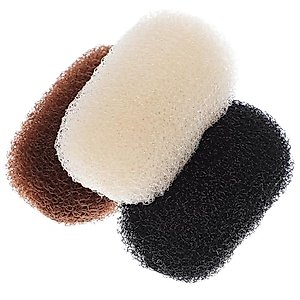 FRCOLOR Charming Volume Hair Inserts and Bump It Up Clips for Women - 3 Pack Hair Padding for Updos, Beehive Styles
