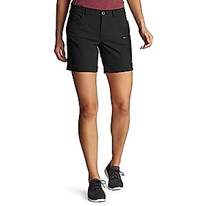 Eddie Bauer Women's UPF 50+ Stretch Rainier Short (as1, Numeric, Numeric_6, Regular, Regular, Black, 6)