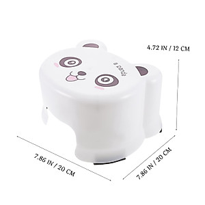 Beatifufu Cartoon Plastic Stool Baby Step Stool Toddler Stool Baby Sink Toddler Kitchen Stool Helper Bathroom Step Stool Toilet Stools Household White Bench Child Potty for Toddler