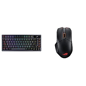 ASUS ROG Azoth 75% Wireless DIY Custom Gaming Keyboard, OLED Display, Gasket-Mount & ROG Chakram X Origin Gaming Mouse, Tri-Mode connectivity (2.4GHz RF, Bluetooth, Wired)