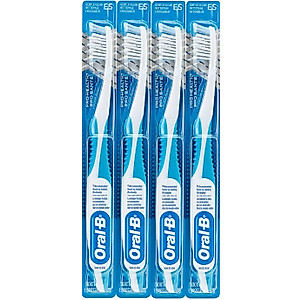 Oral-B Cross Action Gentle Clean Manual Toothbrush 35 Extra Soft (Colors Vary) - Pack of 4