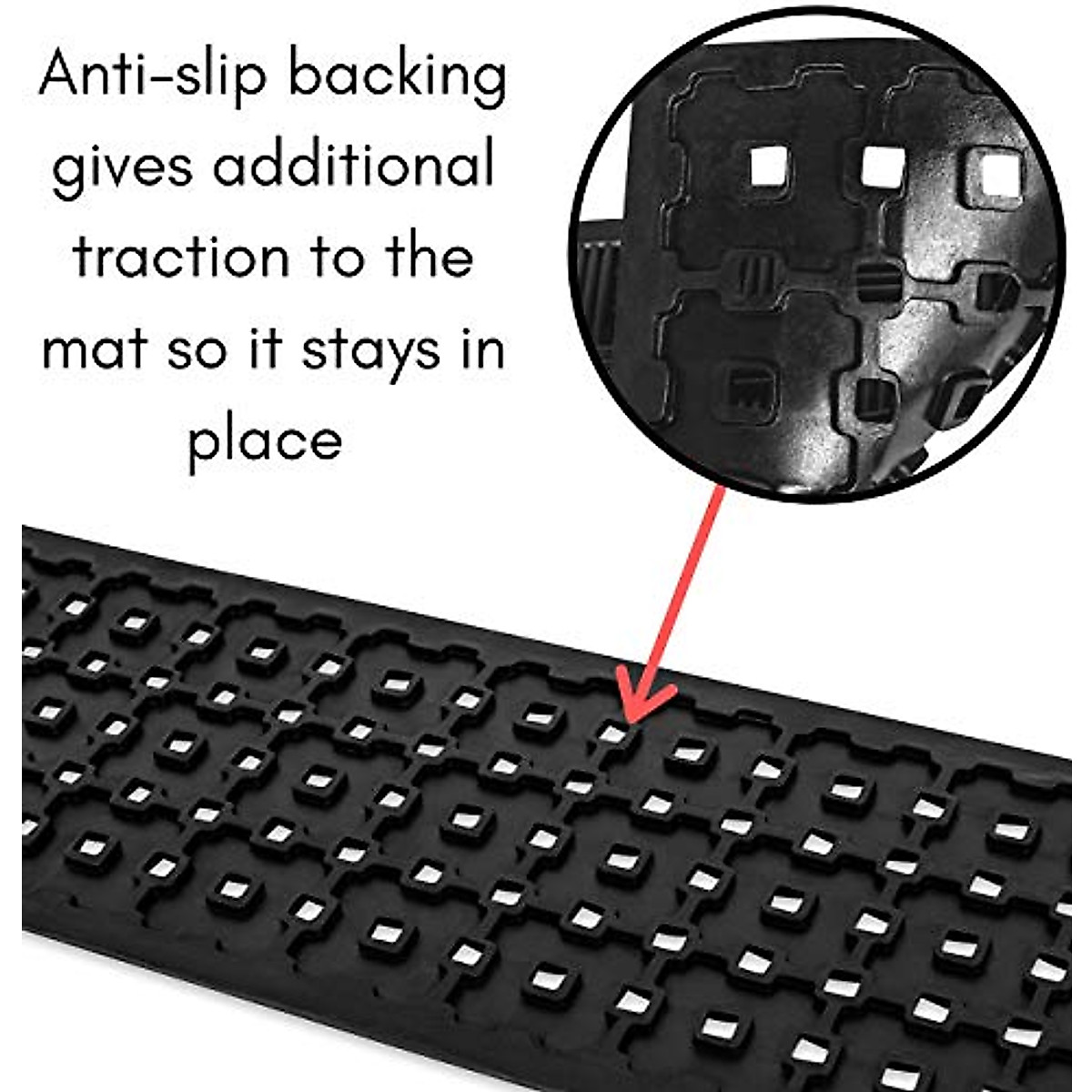 BirdRock Home Rubber Stair treads for Outdoors | Basket Weave Design | 9" x 30" | 4 Pack | Beautifully Designed Stair mats | Outdoor Stair treads Non-Slip Weather Resistant