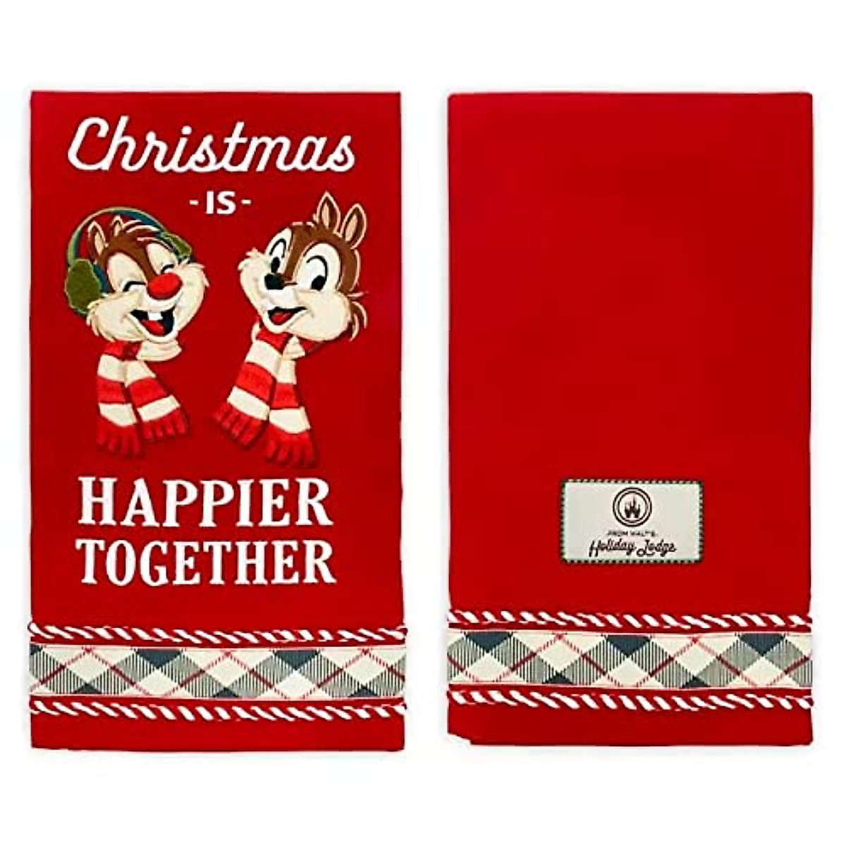 ThemeParks Disney Parks - Christmas is Happier Together - Chip and Dale - Kitchen Towel