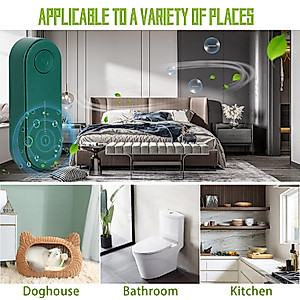 FYY Plug-in Negative Ion Air Purifier, Mini Portable Negative Ion Generator for Home, Bedrooms, Toilets, Living Room, Bathrooms, Closets, Pet Room Green