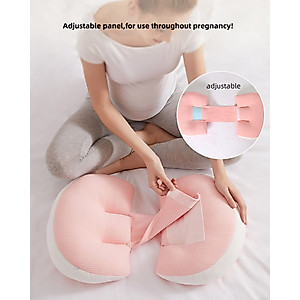 WYXunPlanet Soft Maternity Pillow | U-Shaped Design | Detachable Extension | Full Body Comfort & Pregnancy Relief(Pink)
