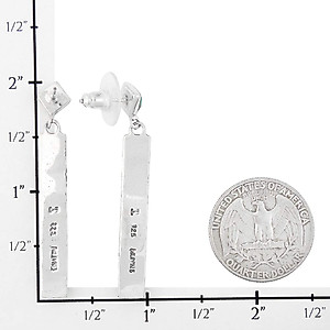 Turquoise Earrings 925 Sterling Silver & Genuine Turquoise (Choose Color)