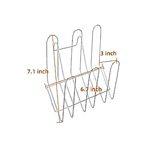 WINZKI Chrome Plated, S-Shaped, Rust-Resistant, 2-Tier Dishrack