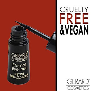 Gerard Cosmetics Eternal Eyeliner | Ultra Black Liquid Eyeliner w/Fine Precision Tip Applicator | Extended Long Wear | Cruelty Free | Waterproof Smudge Proof Eyeliner