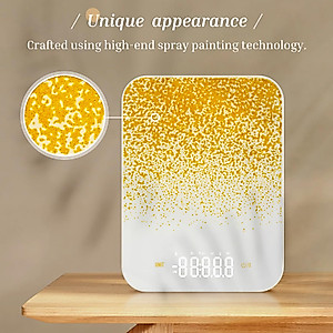 Lifehood Digital Food Scale with Tare Function - Bluetooth Kitchen Scale Measures (G/Fl.Oz./Lb:Oz/Ml), Waterproof Baking Scale with LED Display - Golden Moment