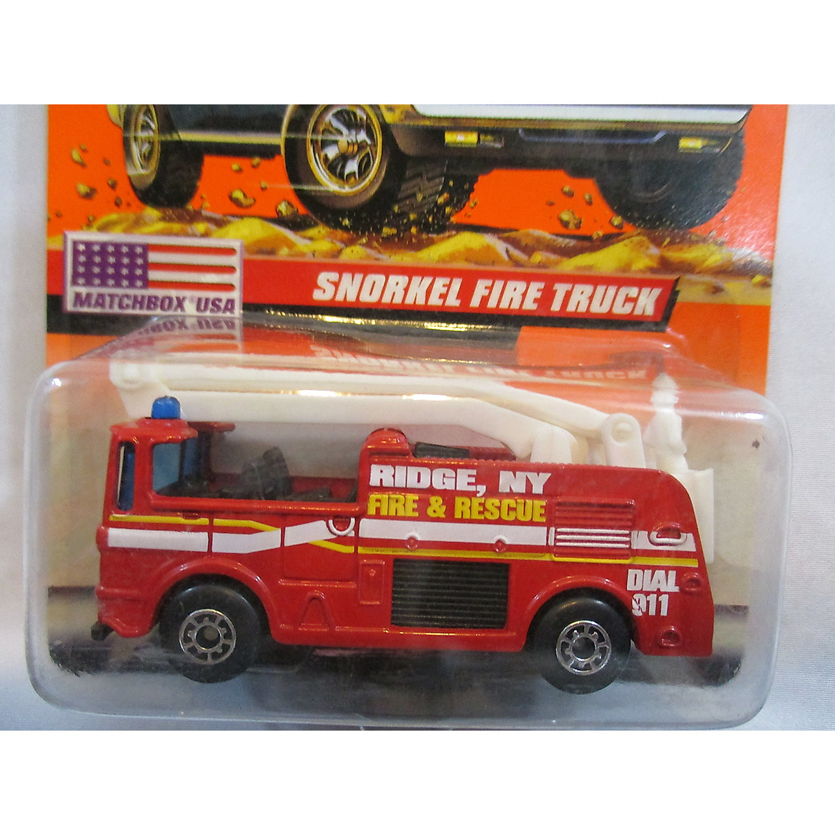 Matchbox CHASE Fire Fighters Snorkel Fire Truck Red #27 With Matchbox 2000 Logo