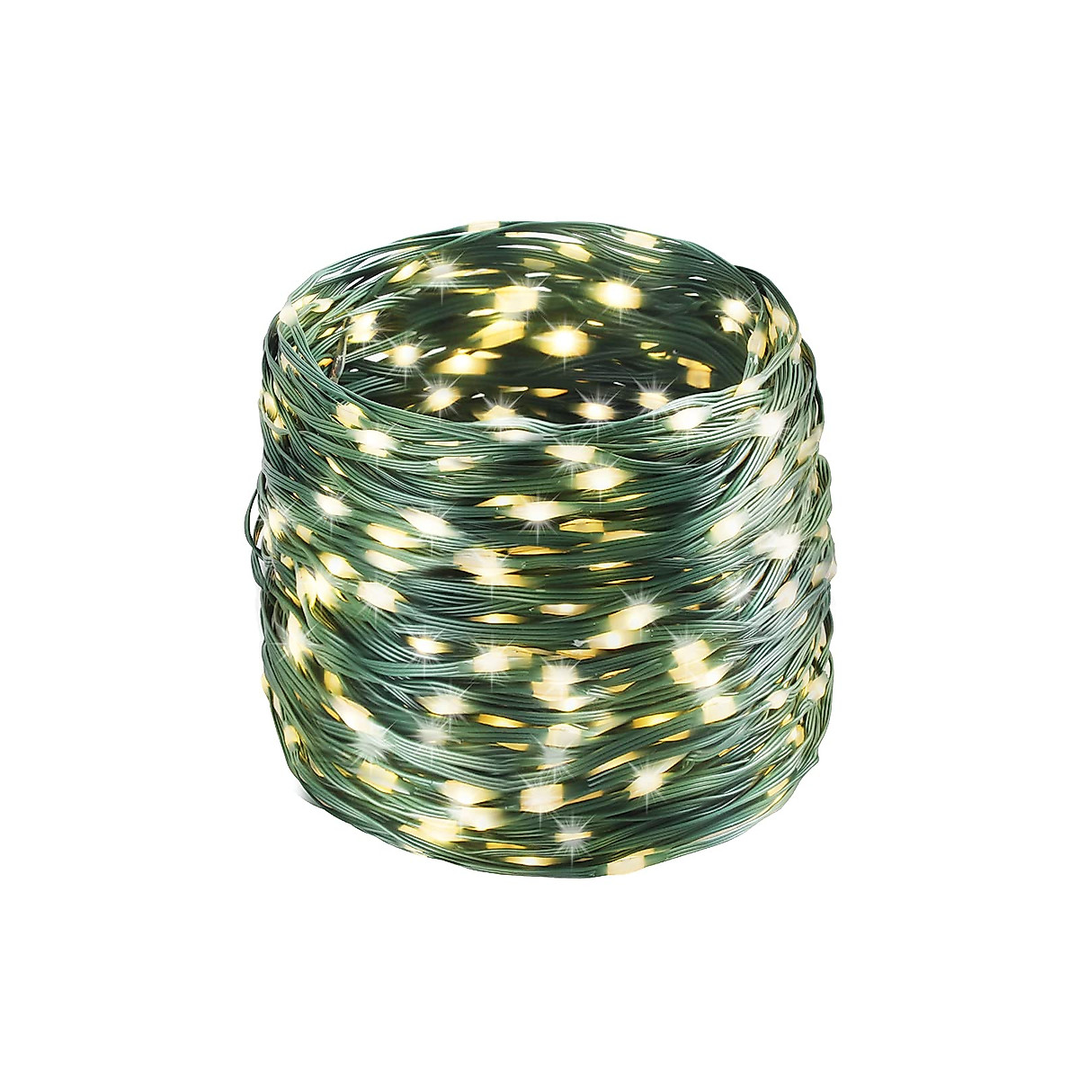 Tcamp 164FT 500 LED Christmas Lights, 8 Modes Christmas Tree Lights with Timer Memory Function, Green Wire Starry Fairy String Lights for Christmas Tree Halloween Outdoor Indoor Decor (Warm White)