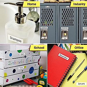 Aken Label Maker Tape Replacement for Brother P Touch TZe-231 TZ-231 Laminated Label Tape 12mm 0.47 Inch Black on White Tape for Brother Ptouch PT-D210 PT-H110 PT-D220 PT-D400 PT-D410 PT-D600, 3 Pack