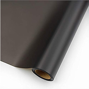 BBJ WRAPS Korean Flower Wrapping Paper Roll Florist Bouquet Supplies Waterproof Floral Wrapping Paper For Fresh Flowers, 23.6 Inch x 66 Feet (Black)