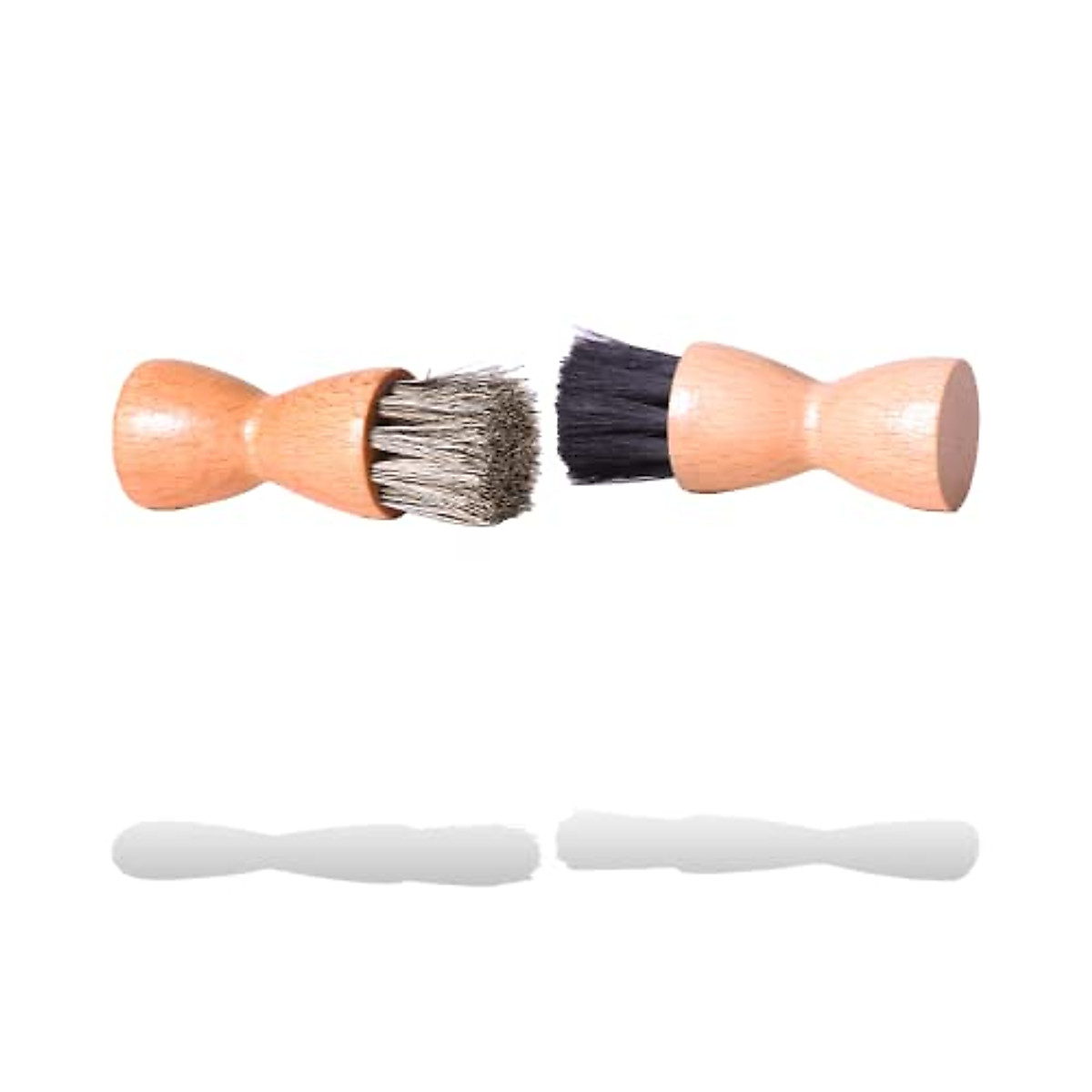 VALENTINO GAREMI Shoe Brush Cream Applicator Set | Shine Polish Paste Jar Dauber | Horse Hair | Made in Germany