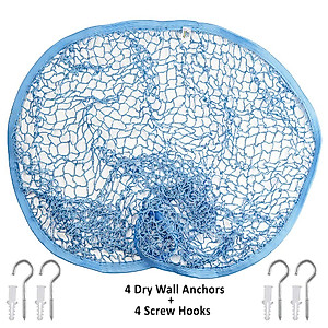 Baby Buddy Up and Away Kids Stuffed Animal Hammock Storage Organizer, Organizers and Storage for Baby Items, Display and Organize Children's Stuffed Animals, Stretches Up to 5 Feet, Blue, Pack of 1