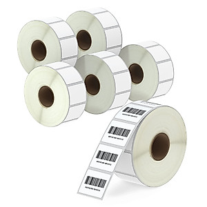 BETCKEY - 1.25" x 1" (32 mm x 25 mm) UPC Barcode & Address Labels Compatible with Zebra & More Label Printer,Premium Adhesive & Perforated [6 Rolls, 8280 Labels]