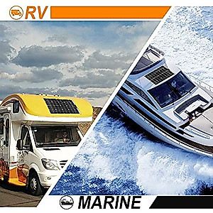 Socentralar Flexible Solar Panel 100W 12V, Monocrystalline Solar Panel 100 Watt, Portable Solar Panels Outdoor Power Charger,for Homes, RV, Boat, Uneven Surfaces