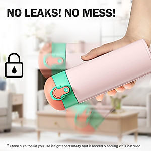 YOHKOH Mini Insulated Water Bottle Small Stainless Steel Thermos 10oz - Insulated Vacuum, Leak Proof, Keeps Drinks 12 Hrs Hot & 24 Hrs Cold - BPA-Free (1, Pink)