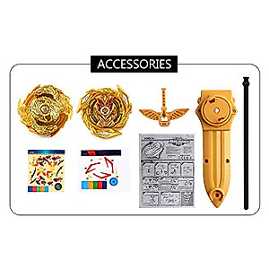 NIN Battle Burst Fusion Grip Gyro Top Set /Cho-Z Achilles.00DM/Ace Dragon. St. Ch with 4D Launcher