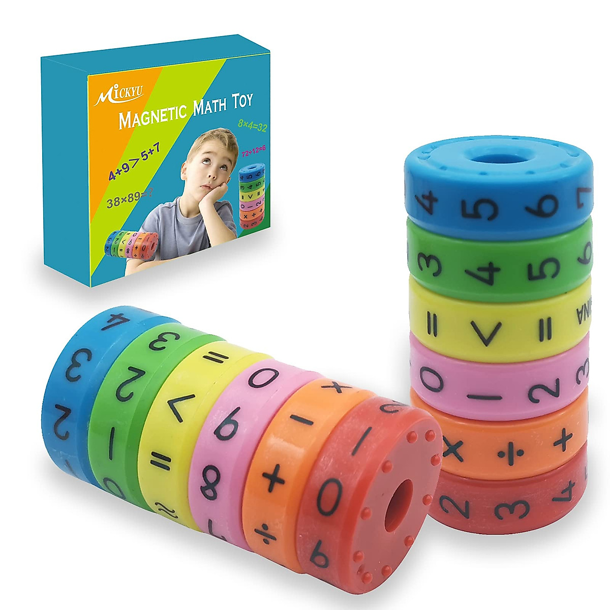 MICKYU Magnetic Math Toys Number Blocks Montessori Preschool Abacus Counting Toys