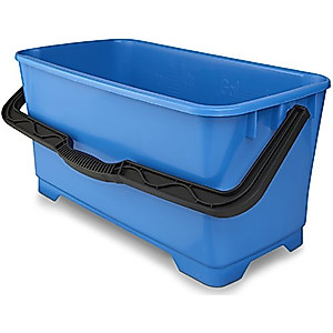 Unger Professional 6 Gallon Heavy Duty Bucket – Large Cleaning Bucket, Comfort-Grip Handle, 2 Pour Spouts, Portable Cleaning Supplies, Plastic Mop Bucket for Floor, Window & Household Cleaning