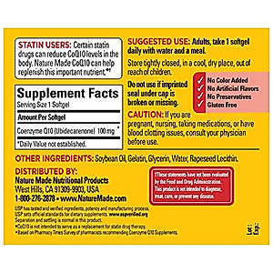 CoQ10 100 mg Softgels, 72 Count Value Size for Heart Health