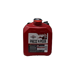 GARAGE BOSS GB310 Briggs and Stratton GarageBoss Press 'N Pour 1+ Gallon Gas Can, Red