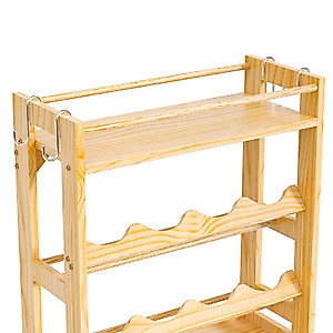 uyoyous Spray Paint or Lube Can Storage Holder Rack 4 Tier 8 Can Wall Mount Spray Can Organizer Wood Shelf Case Organizer for Garage Shop Craft Workroom 15.75In(L) x16.9In(W) x6.7In(H)