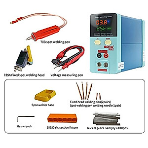 Battery Spot Welder, Aluminum Alloy Shell Electric Welding Machine Auto Trigger at with Intelligent Control Display Panel for Electric Appliance(US Plug)