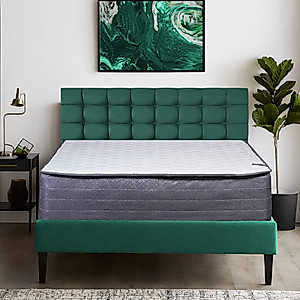 Nutan 10 Inch Hybrid Plush Mattress, Comfortable Spring Mattresses for Perfect Feel, Provide Equal Level Body Support and Correct Posture, Fully Assembled Bedding, White, Full XL