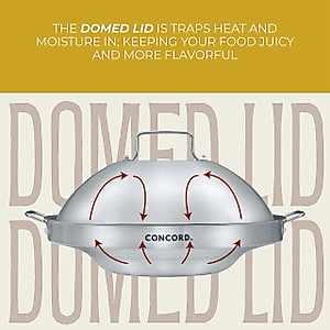 CONCORD Stainless Steel 8 Piece 22" Comal Cookware Set. Comales Discada Set