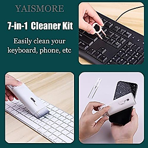 7-in-1 Airpod Cleaner Kit - Laptop Cleaner - Keyboard Cleaner kit, Portable Multifunctional Cleaning Tool for PC Monitor/Earbud/Cell Phone/Laptop/Computer/Bluetooth Earphones (Blue)