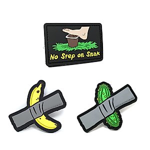 Tactical Lunch Bag PVC Patch Bundle - 3 Great Hook and Loop Patches for Lunch Bags
